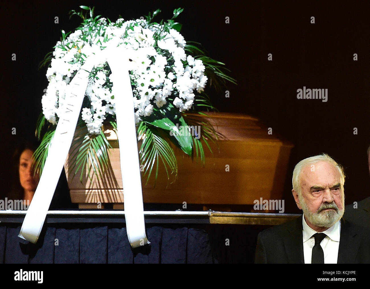 Czech actor and scriptwriter Zdenek Sverak attends the funeral of Czech ...