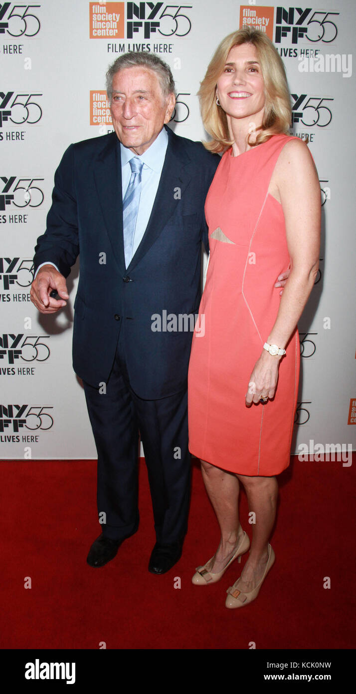 New York, USA. 05th Oct, 2017. 2017Tony Bennett, Susan Crow attend 55th ...