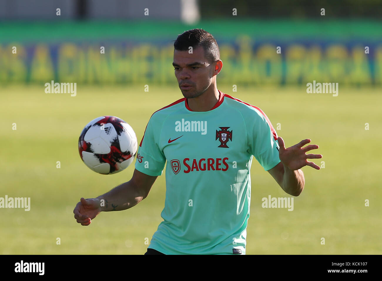 Oeiras, Portugal. 05th Oct, 2017. Portugal defender Pepe in action ...