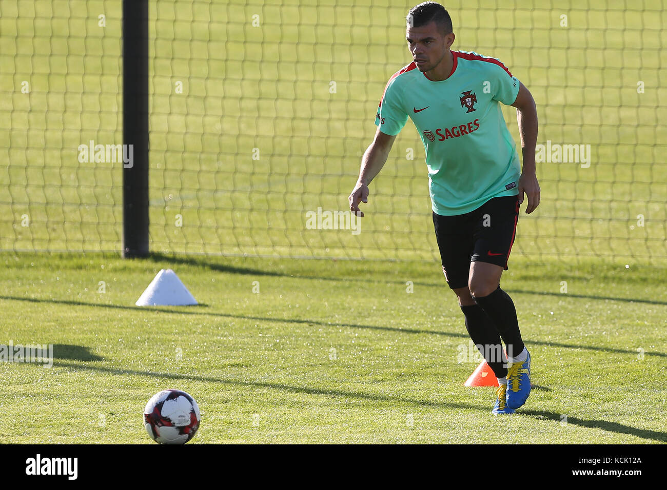Oeiras, Portugal. 05th Oct, 2017. Portugal defender Pepe in action ...