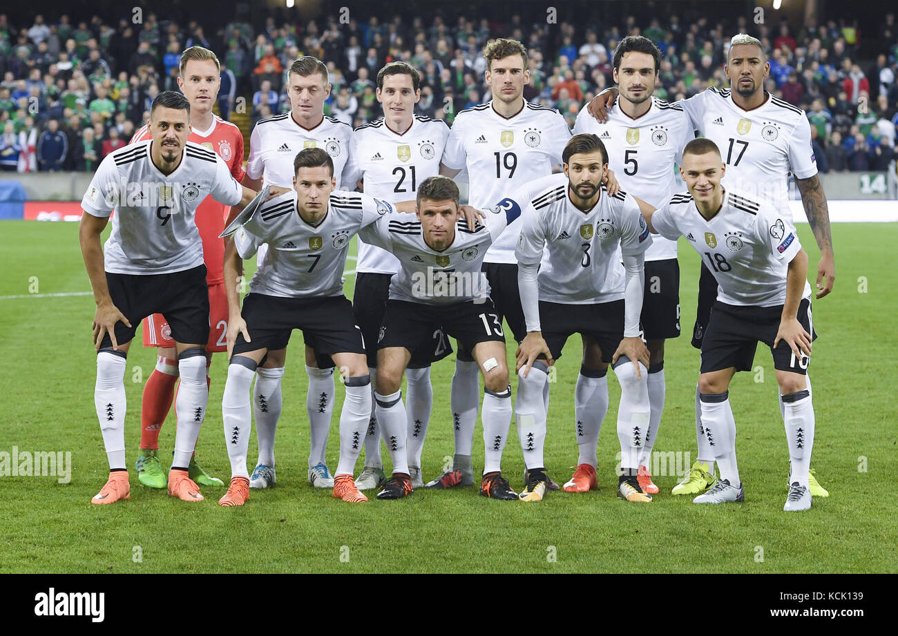 Teamfoto Germany. Obere Reihe: left to right goalwart Marc-Andre ter ...