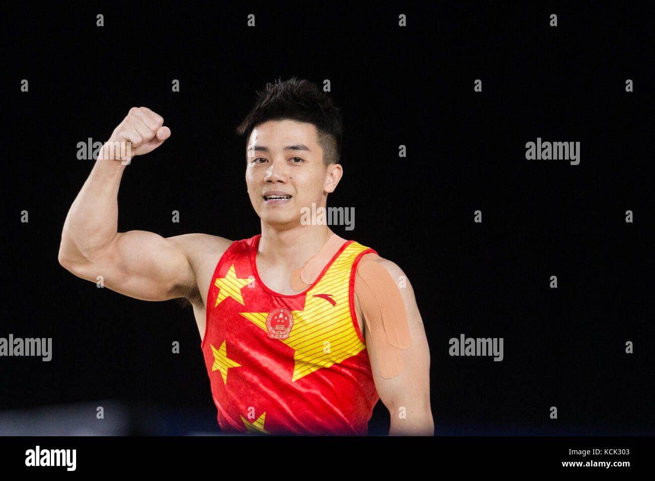 Montreal, Canada. 05th Oct, 2017. Chaopan Lin of China (142) celebrates ...