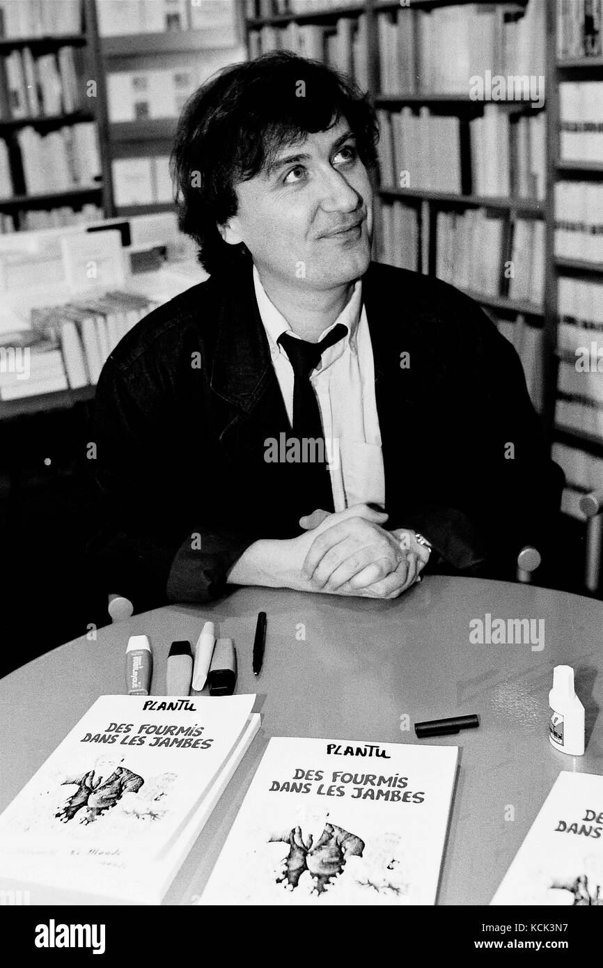 French cartoonistPlantu signs book in Lyon, France Stock Photo - Alamy