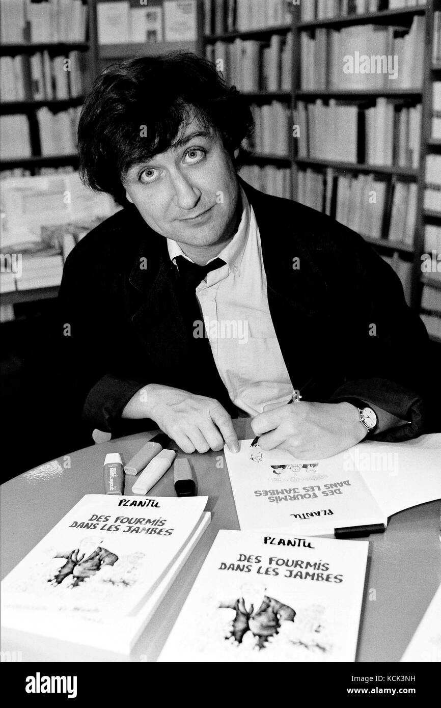 French cartoonistPlantu signs book in Lyon, France Stock Photo - Alamy