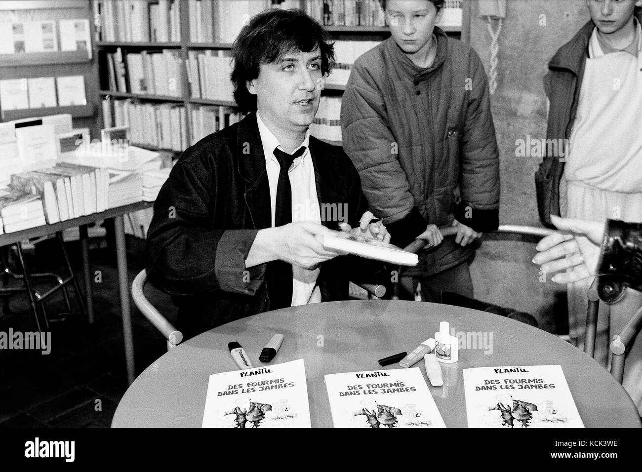French cartoonistPlantu signs book in Lyon, France Stock Photo - Alamy