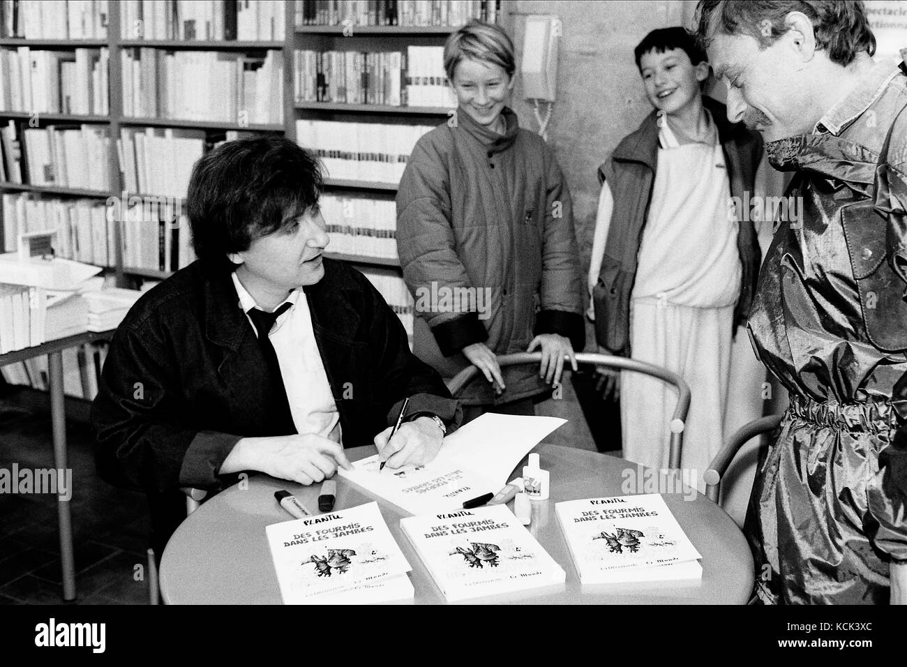 French cartoonistPlantu signs book in Lyon, France Stock Photo - Alamy