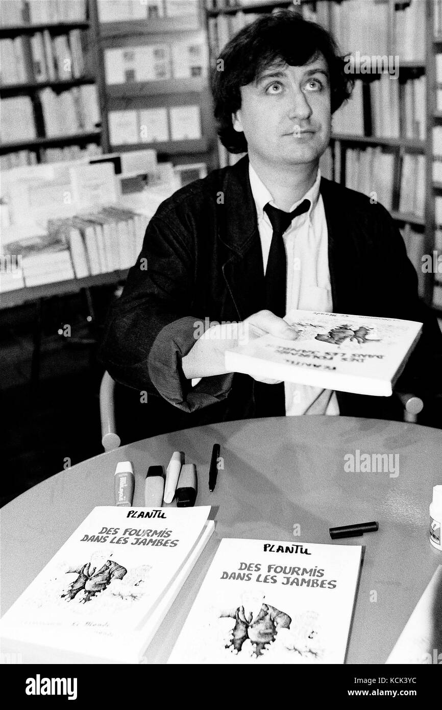 French cartoonistPlantu signs book in Lyon, France Stock Photo - Alamy