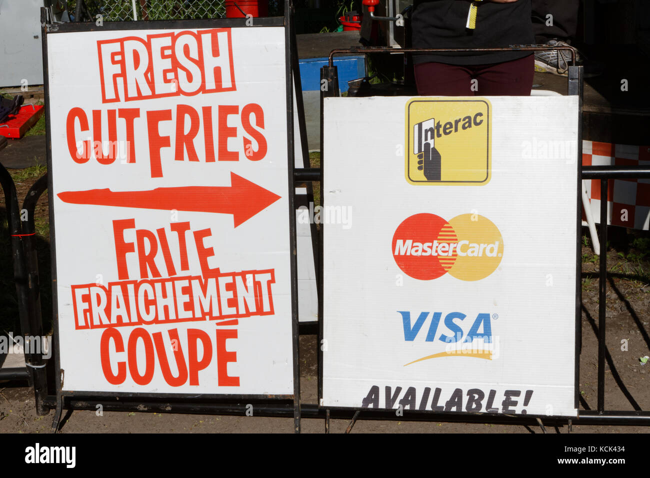 Quebec, Canada. Fresh cut fries sign in Montreal Stock Photo - Alamy