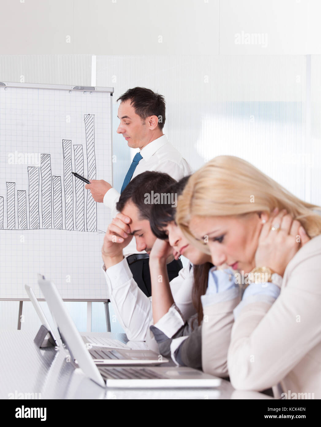 Frustrated Employees In The Office Business Meeting Stock Photo - Alamy