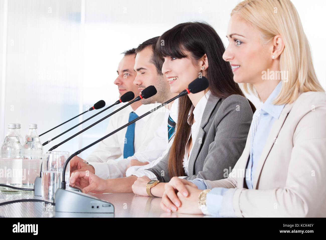 Girl speaking in microphone hi-res stock photography and images - Alamy