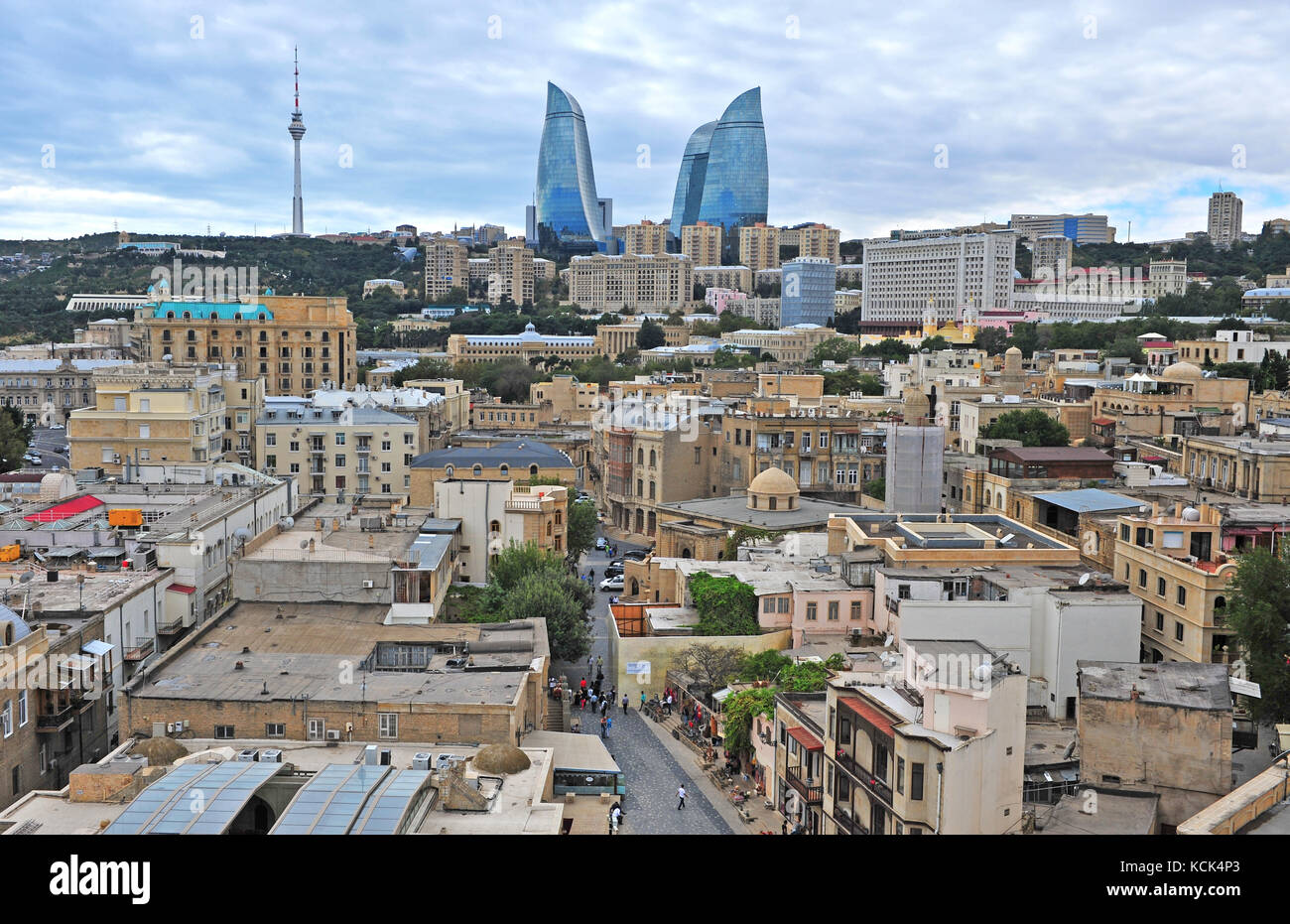 Panorama of Baku city centre, Azerbaijan Stock Photo - Alamy