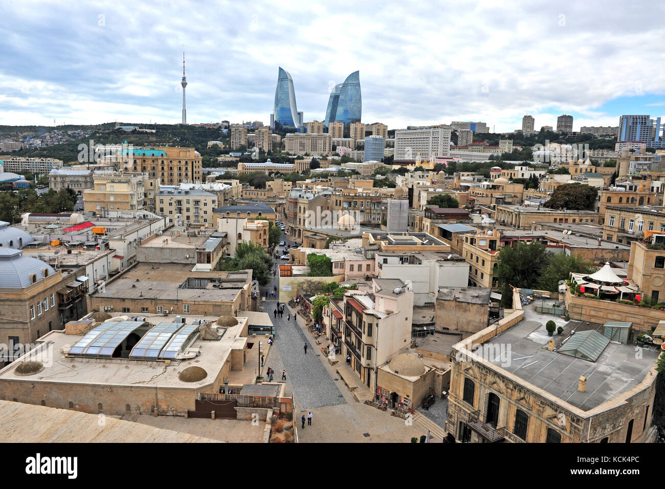 Top view of Baku old town, Azerbaijan Stock Photo - Alamy