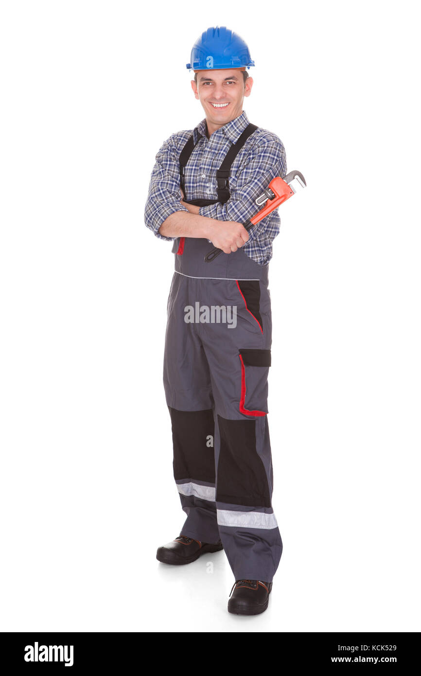 White background worker Cut Out Stock Images & Pictures - Alamy