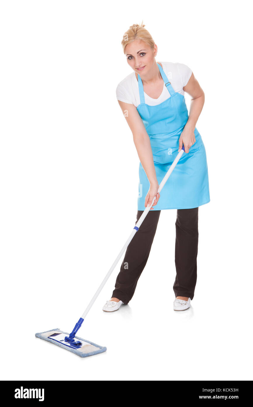 Lady with broom hi-res stock photography and images - Alamy