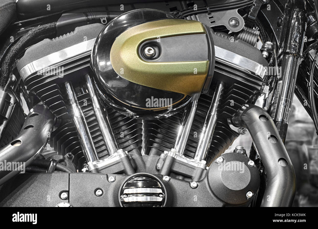 Close up of new motorcycle engine block Stock Photo - Alamy