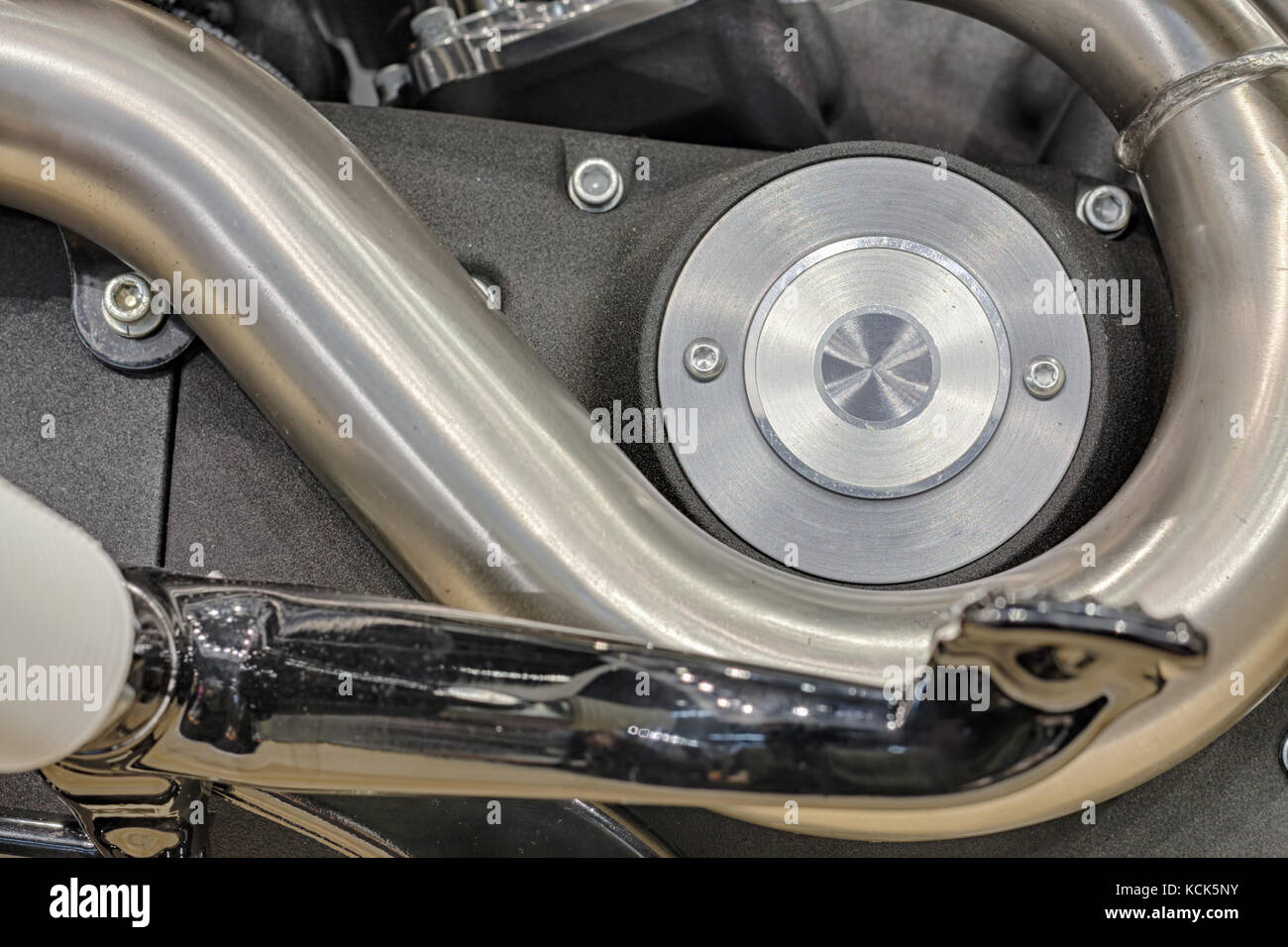 Detail of part of engine of motorcycle Stock Photo - Alamy