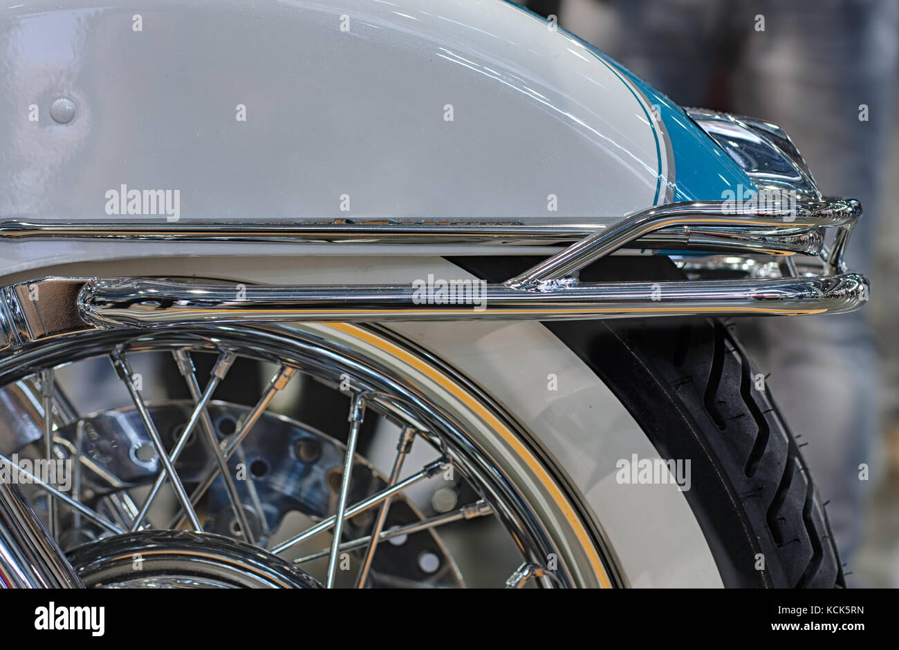 Close up rear fender of motorcycle, indoor photo Stock Photo - Alamy
