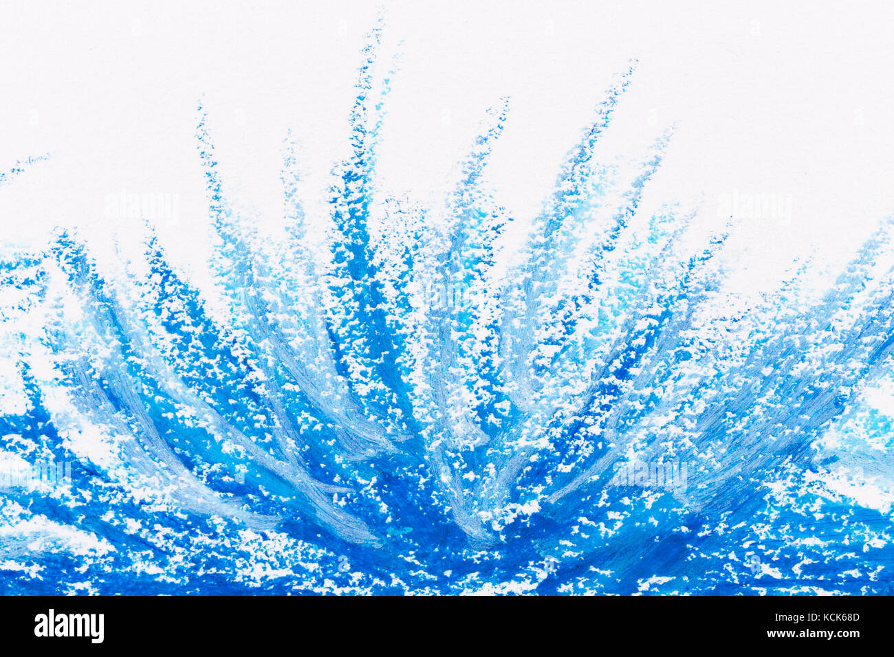 crayons blue frame texture background close up shot Stock Photo - Alamy