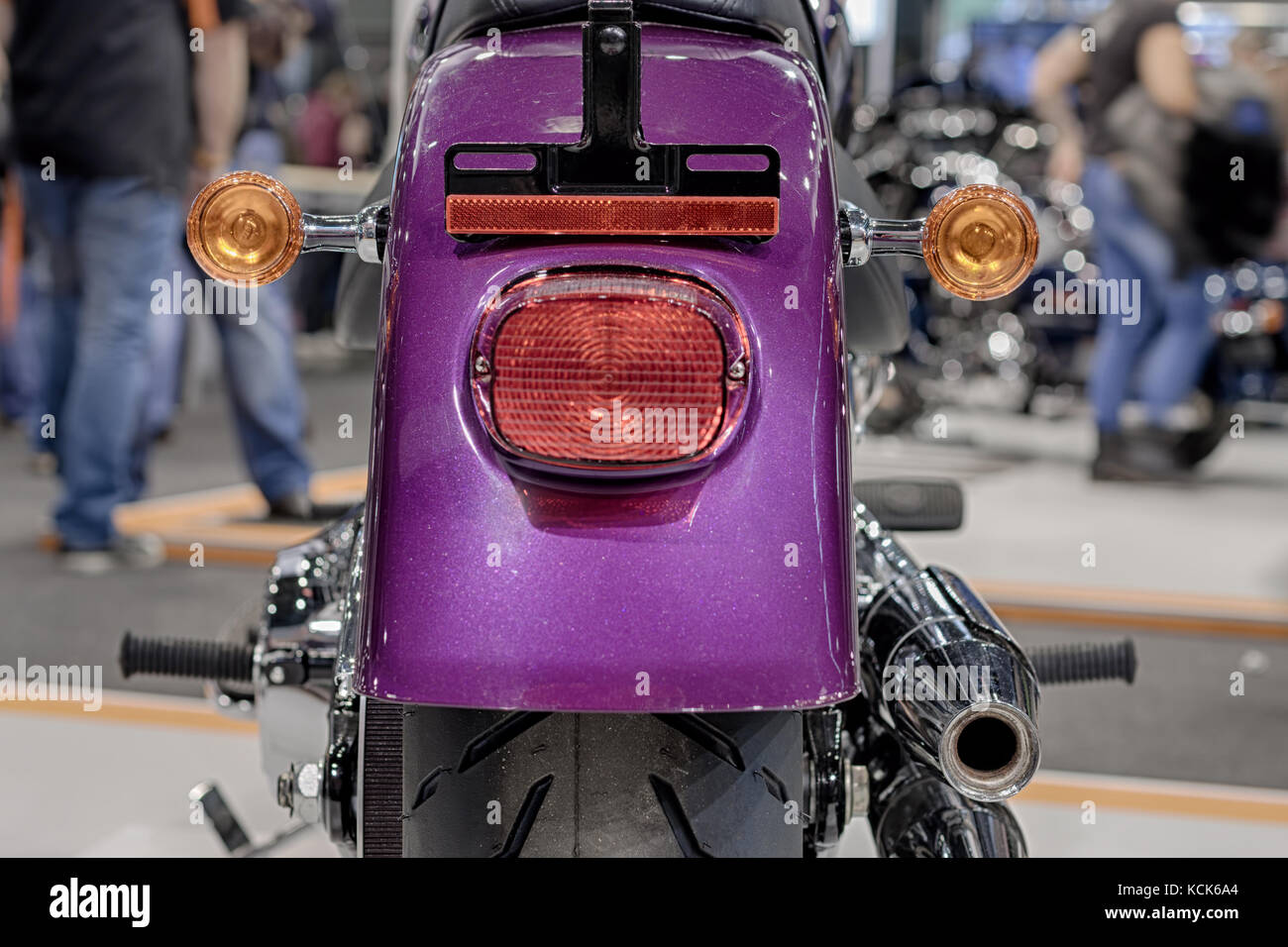 Close up of rear lights of motorcycle Stock Photo - Alamy