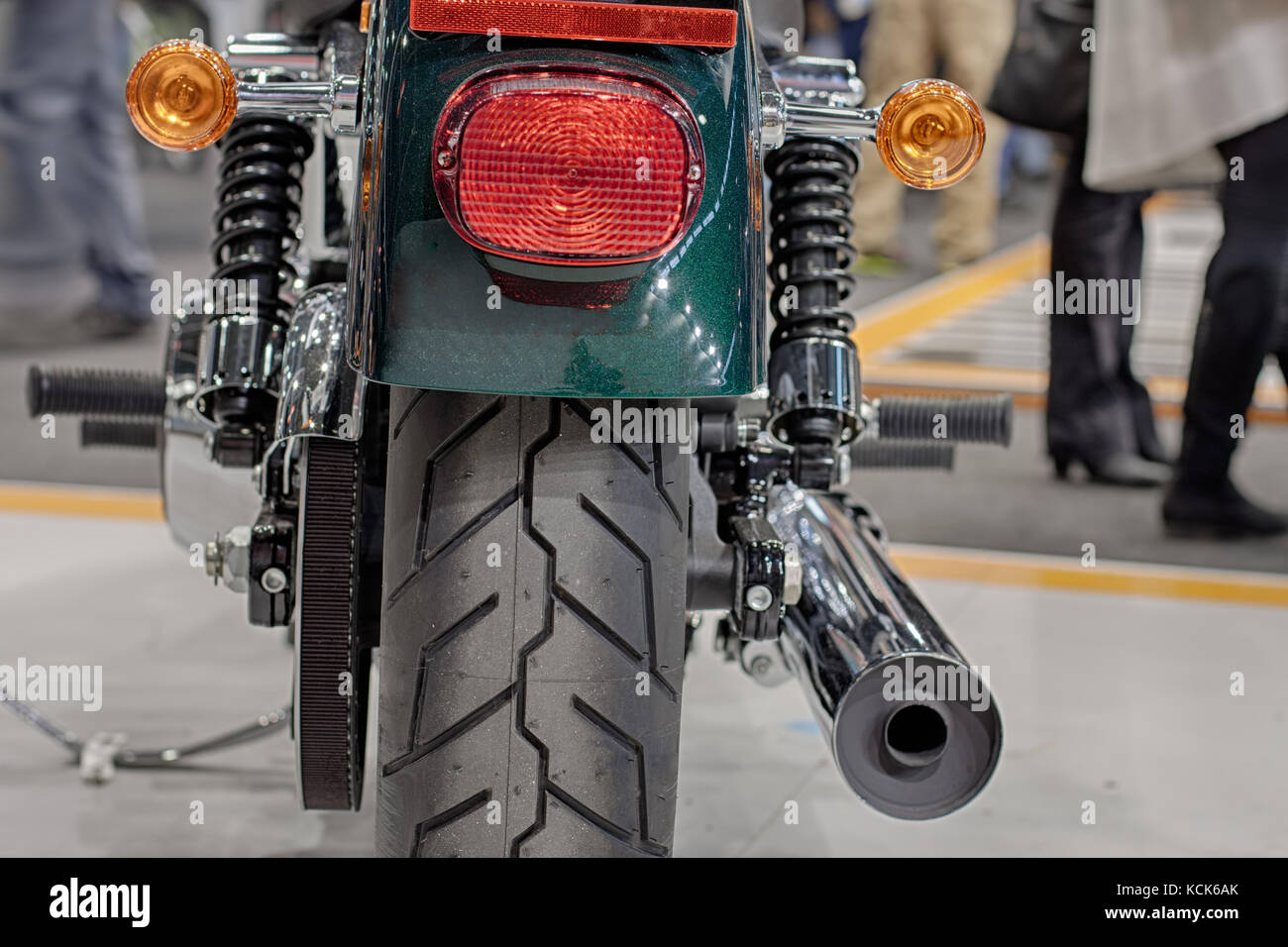 Rear view of motorcycle, indoor photo Stock Photo - Alamy