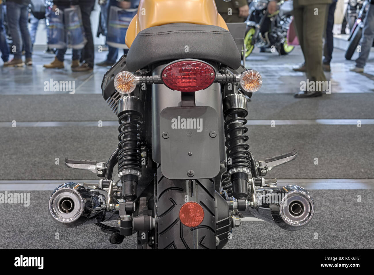 Rear view of motorcycle, indoor photo Stock Photo - Alamy