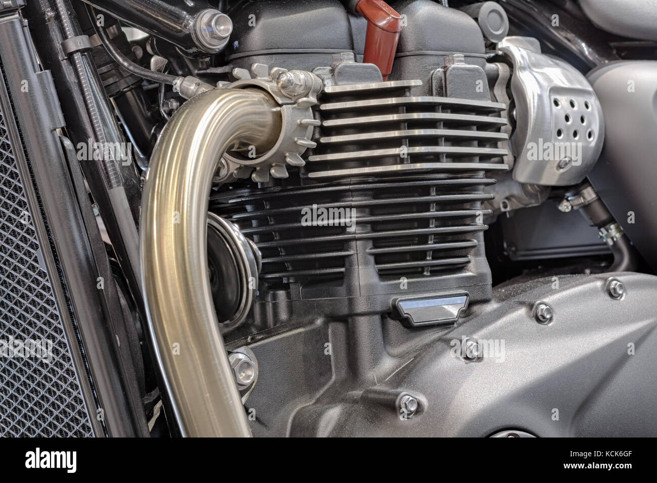 Close up engine of motorcycle, indoor photo Stock Photo - Alamy