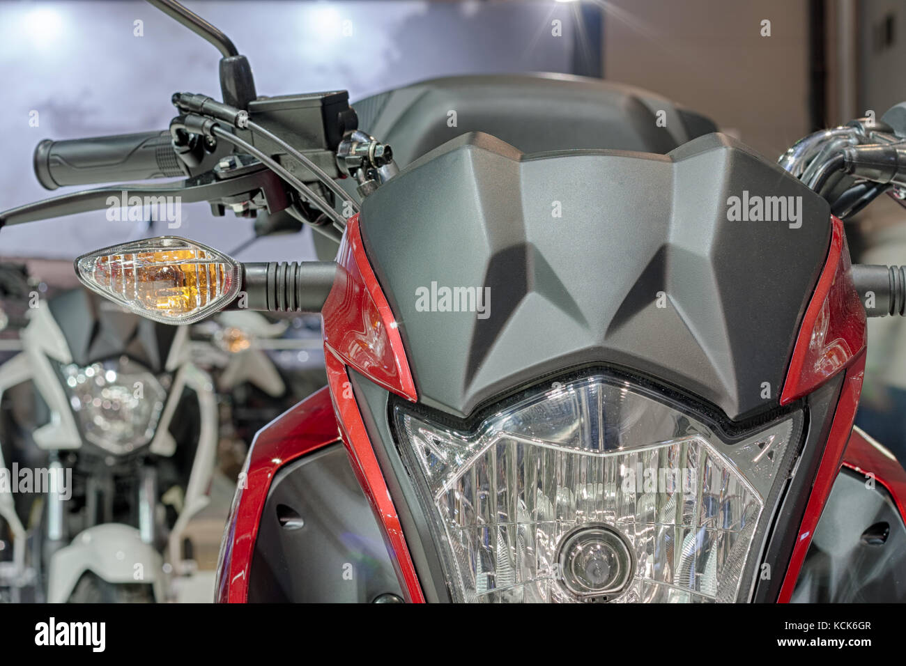 Close up of front light of motorcycle Stock Photo - Alamy