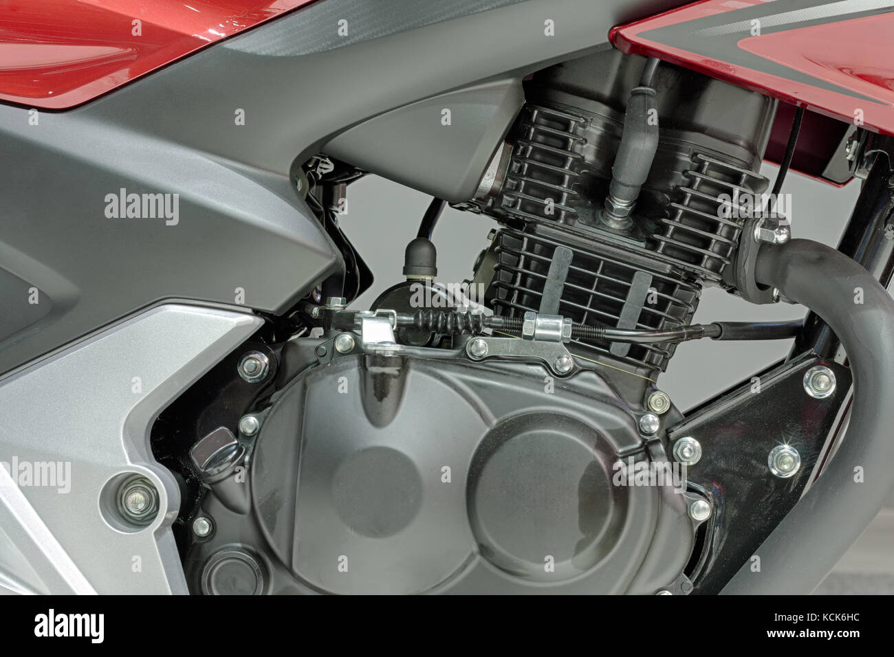Close up of engine of new motorcycle Stock Photo - Alamy
