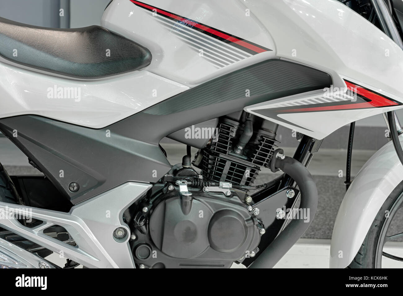 Close up of engine of new motorcycle Stock Photo - Alamy