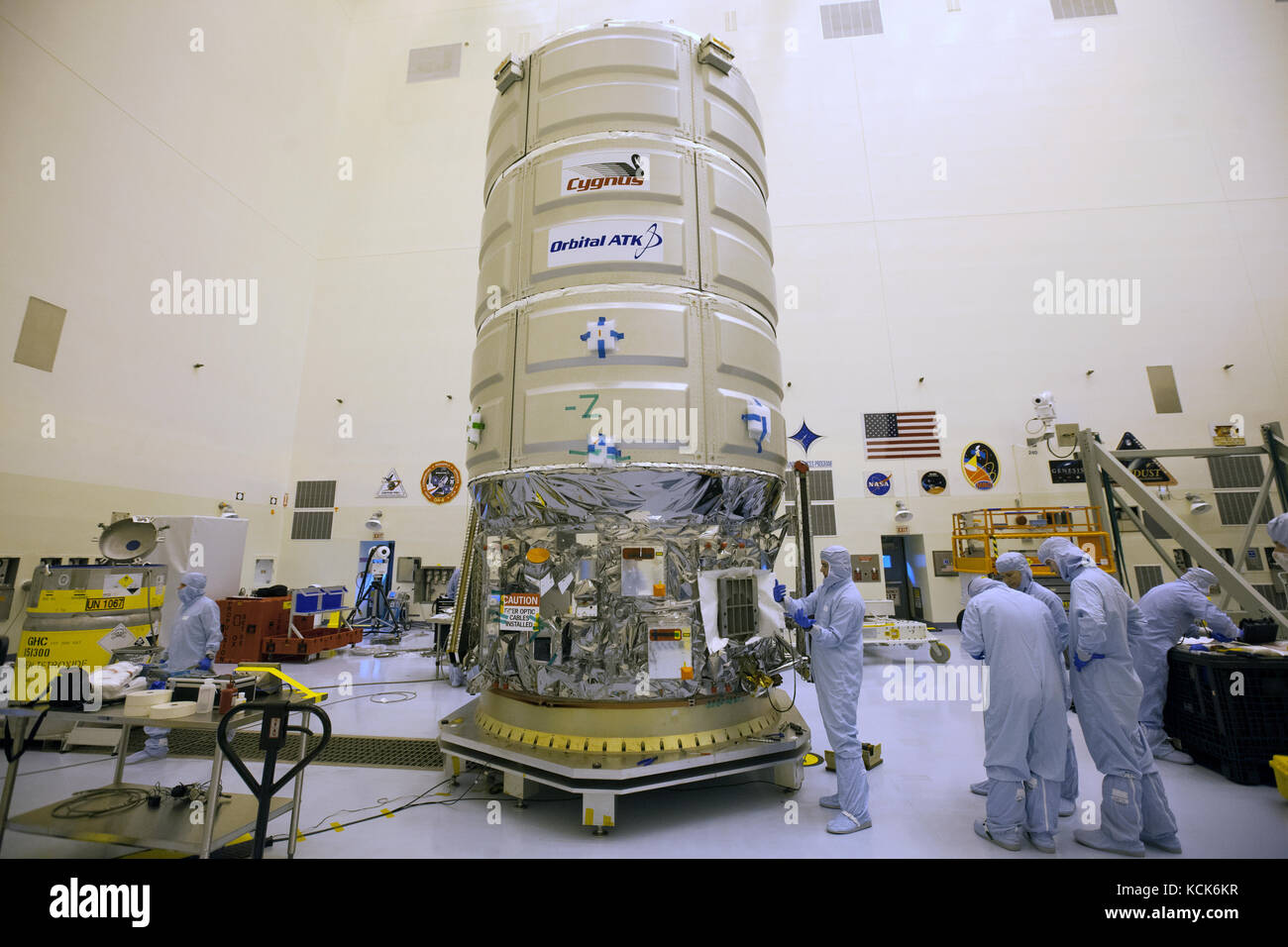NASA scientists at the Kennedy Space Center Payload Hazardous Servicing ...