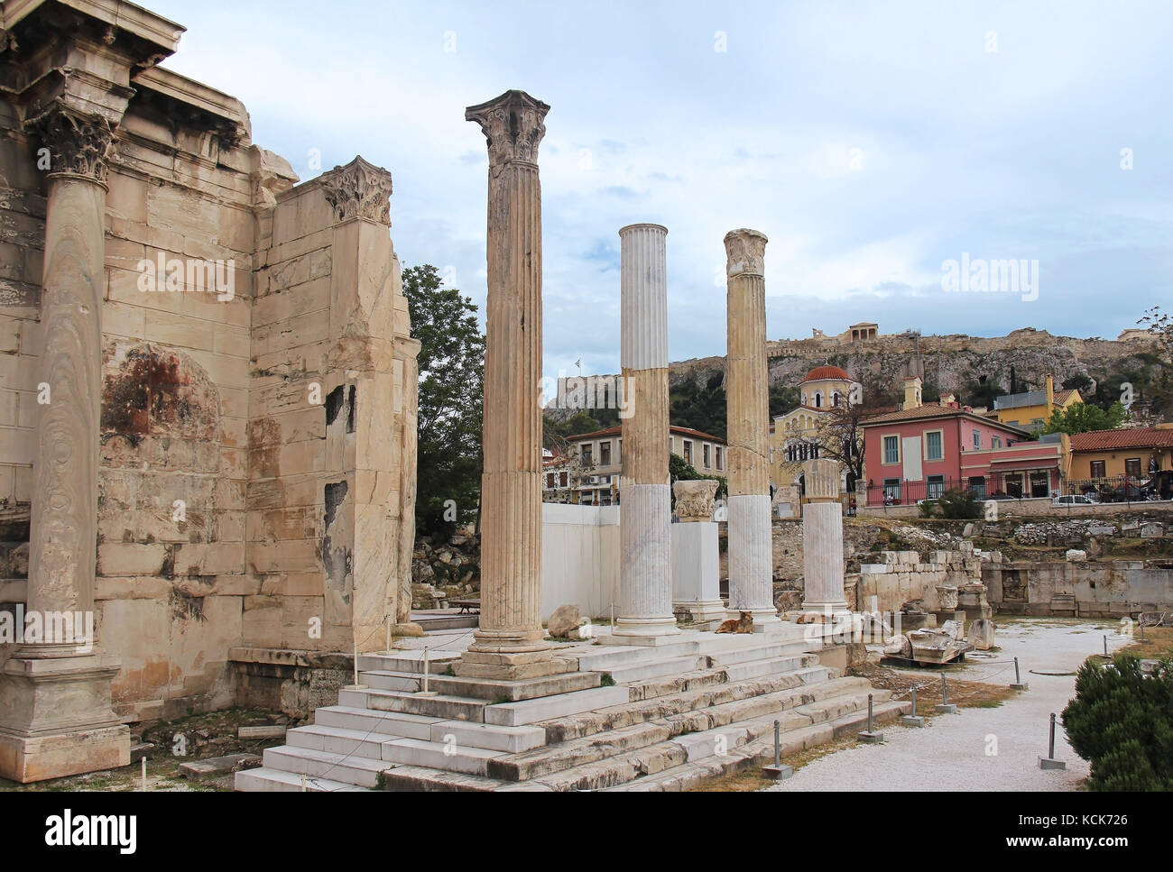 Ancient Greek ruins with damaged stone columns Stock Photo - Alamy