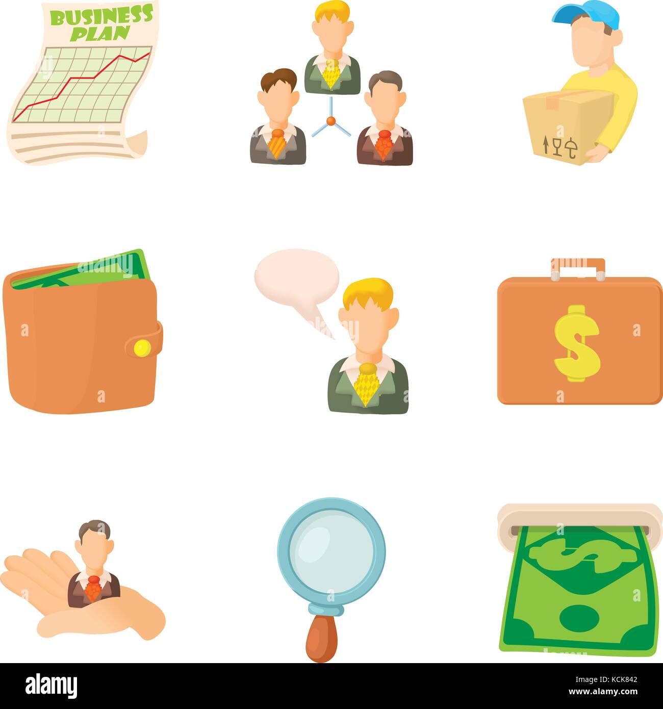 Monetary relation icons set, cartoon style Stock Vector Image & Art - Alamy