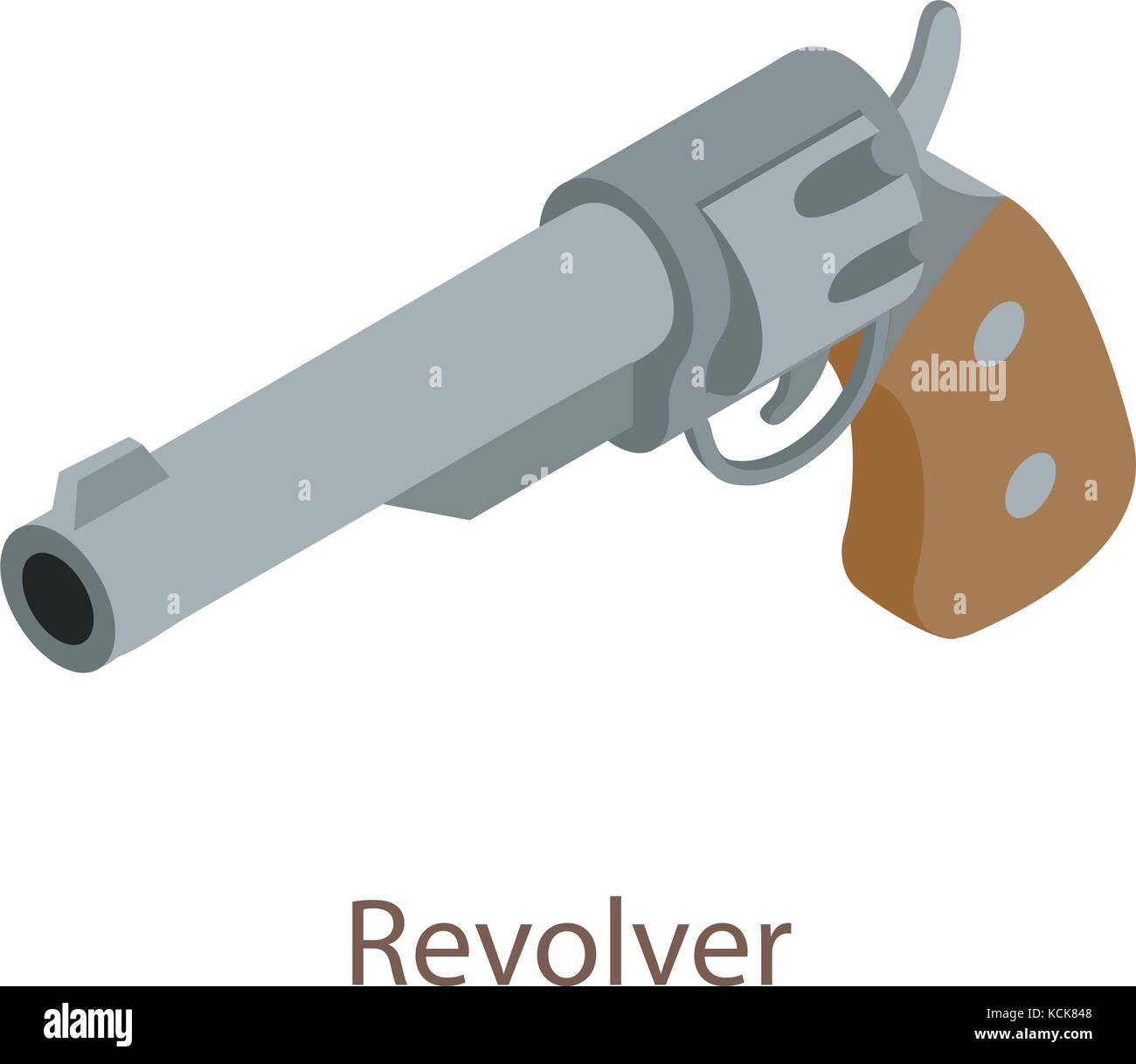 Revolver icon, isometric 3d style Stock Vector Image & Art - Alamy