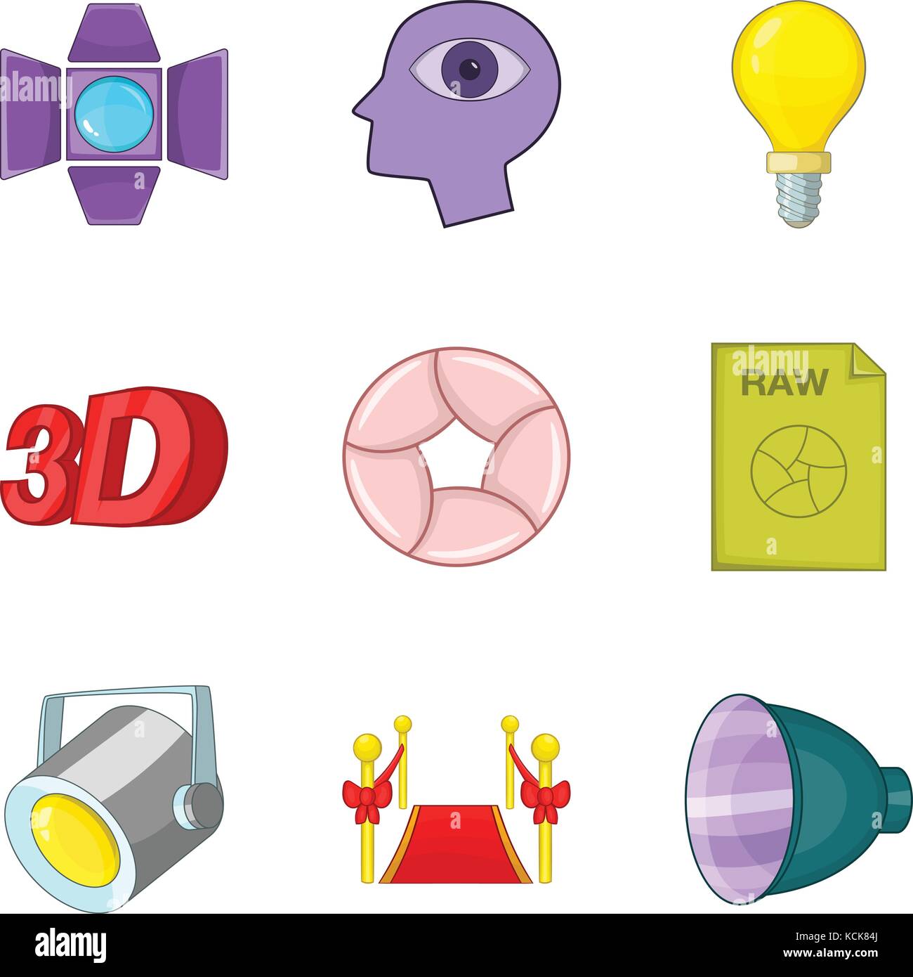 Shooting a movie icons set, cartoon style Stock Vector Image & Art - Alamy