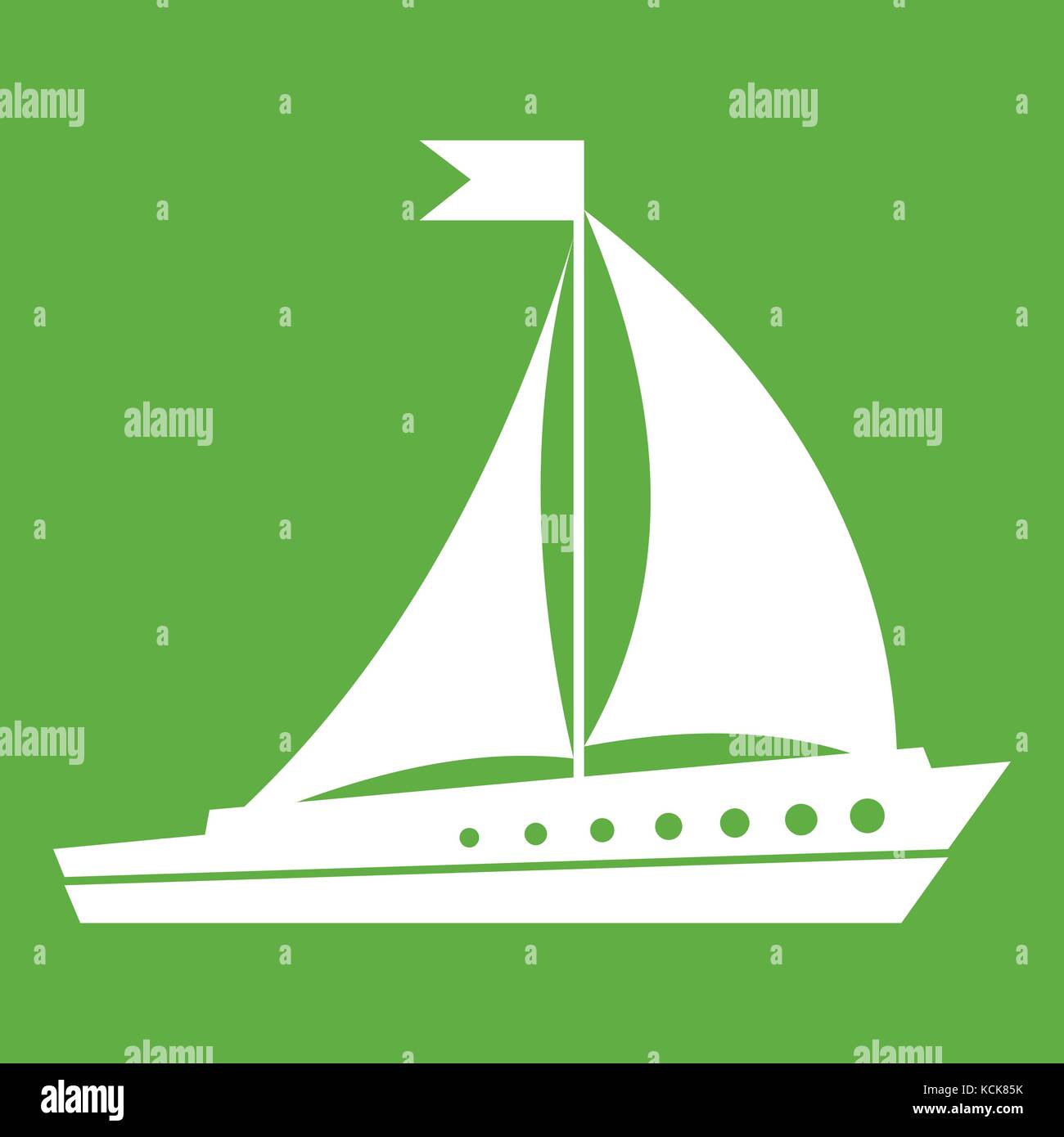 Sailing ship icon green Stock Vector Image & Art - Alamy