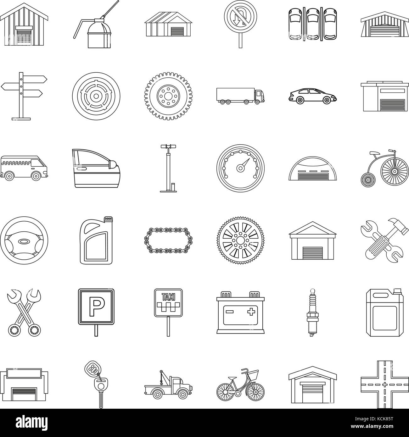 Repair icons set, outline style Stock Vector Image & Art - Alamy