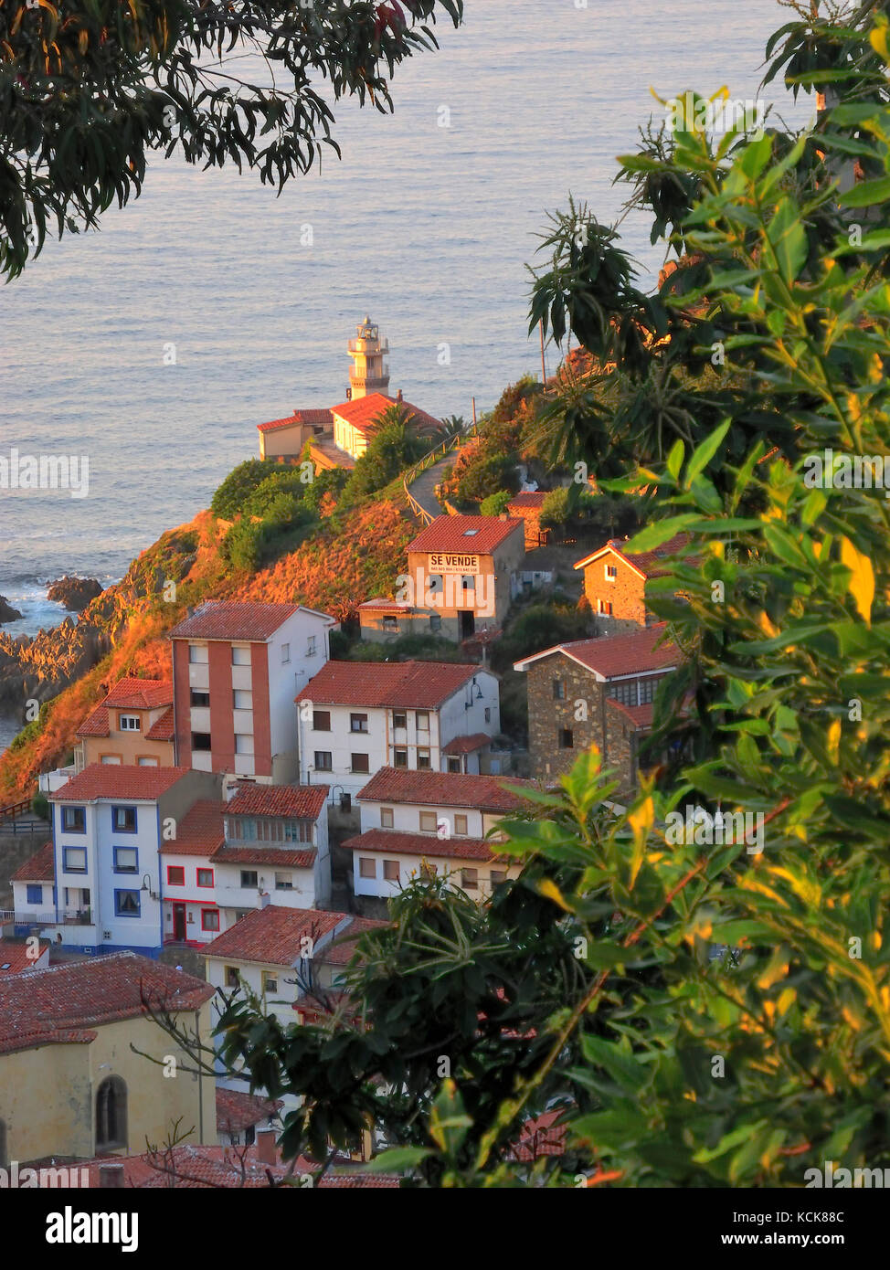 Cudillero Lighthouse, Cudillero, Asturias, Spain Stock Photo - Alamy