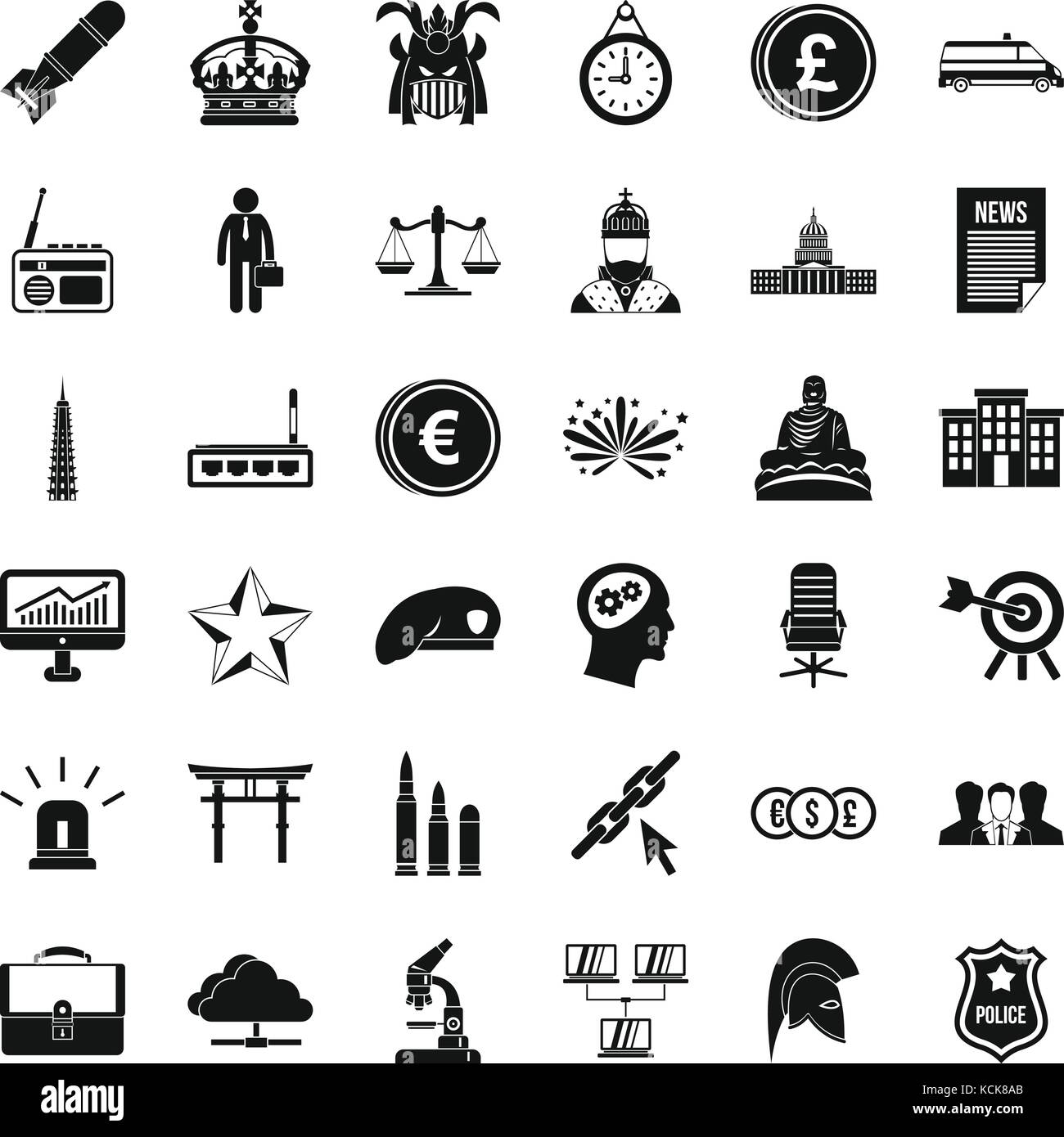 Team icons set, simple style Stock Vector Image & Art - Alamy