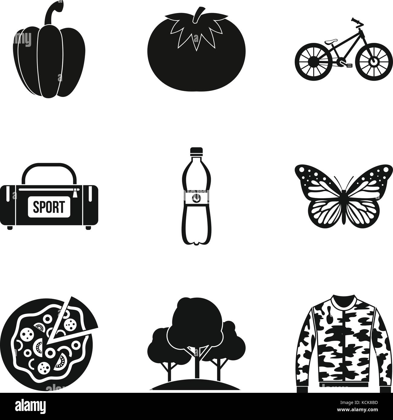 Orienteering icons set, simple style Stock Vector Image & Art - Alamy