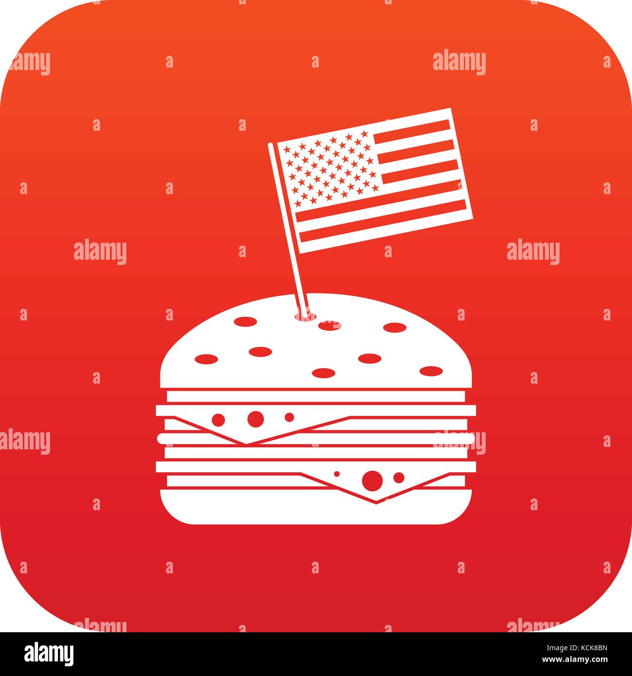 Hamburger icon digital red Stock Vector Image & Art - Alamy