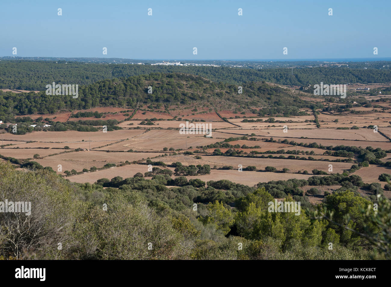 The view from Monte Toro, Menorca, Spain Stock Photo - Alamy