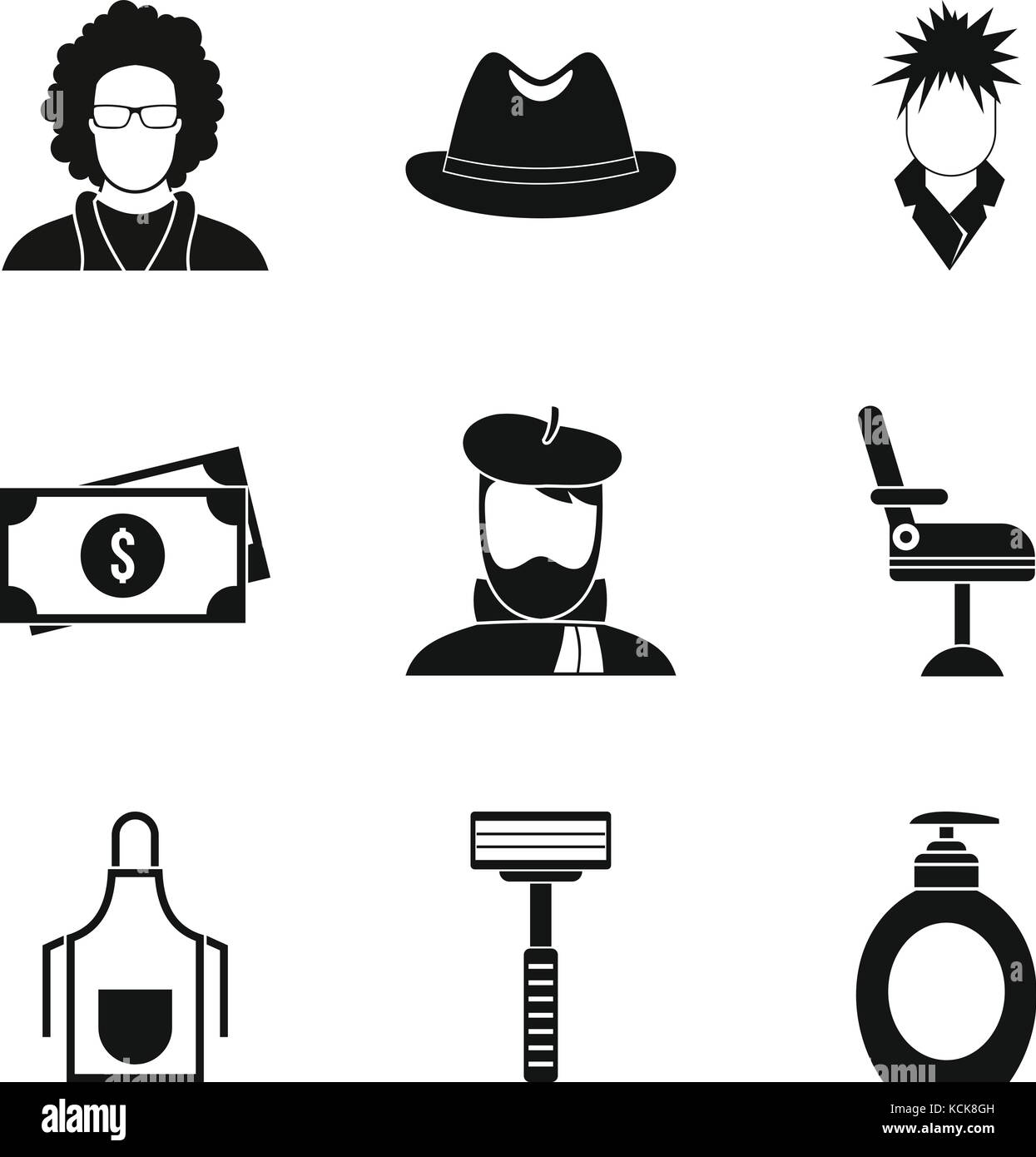 Spiny icons set, simple style Stock Vector Image & Art - Alamy
