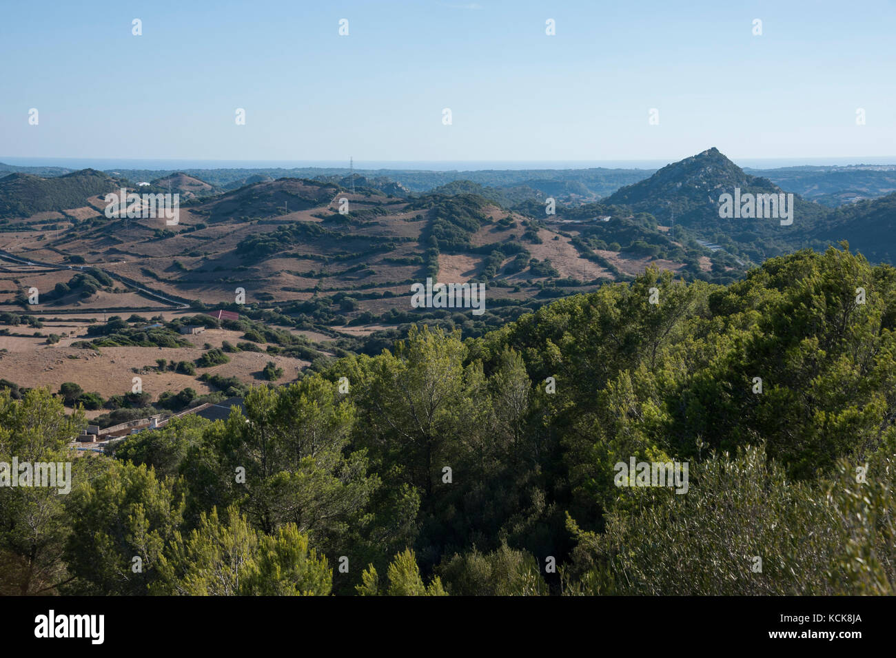 The view from Monte Toro, Menorca, Spain Stock Photo - Alamy