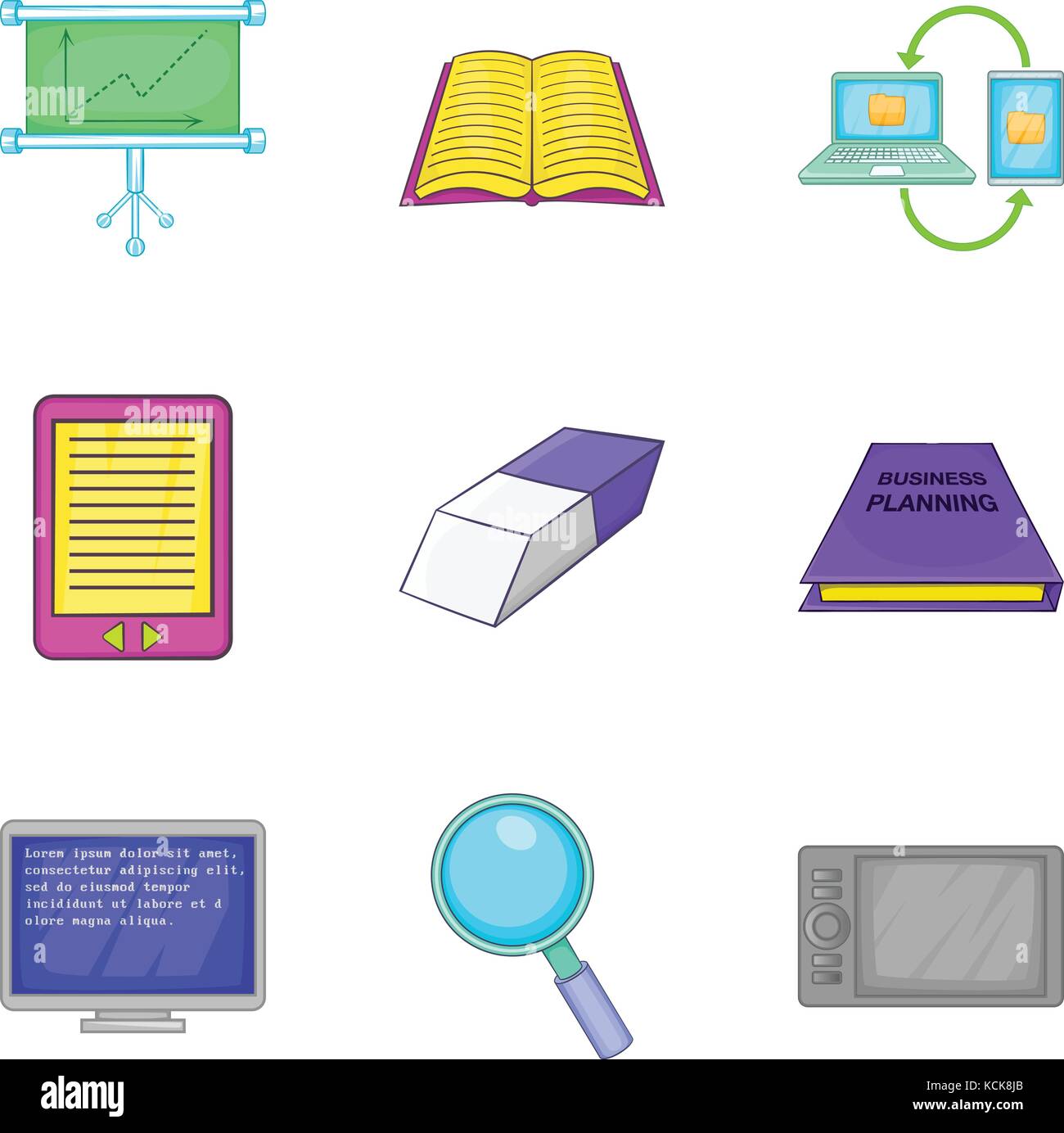 Computer development icons set, cartoon style Stock Vector Image & Art ...