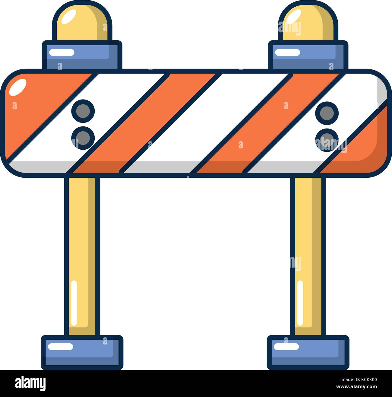 Cartoon closed road roadblock Stock Vector Images - Alamy