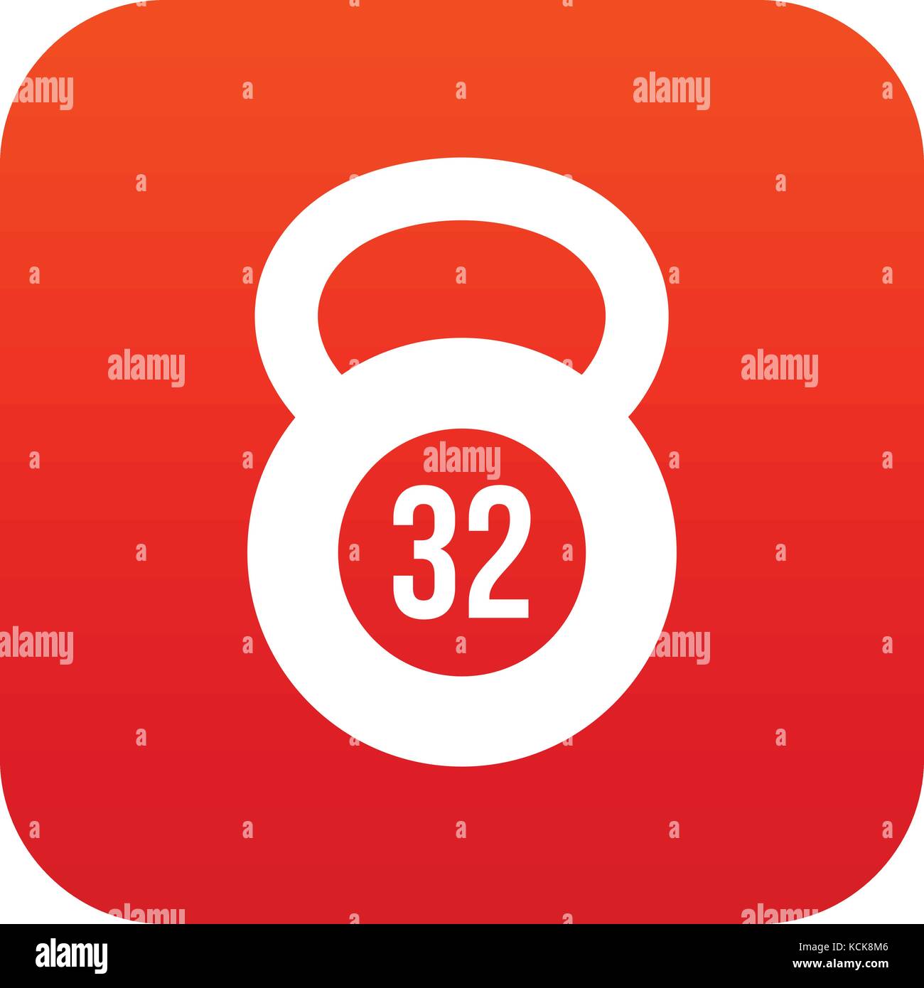 Kettlebell 32 kg icon digital red Stock Vector Image & Art - Alamy