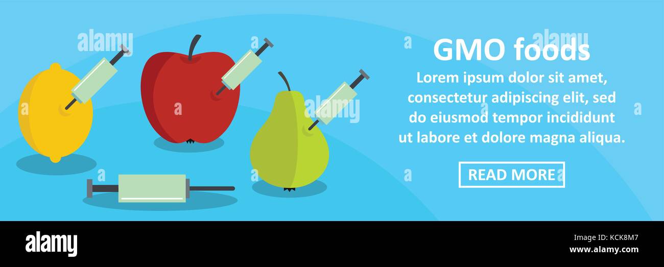 GMO foods banner horizontal concept Stock Vector Image & Art - Alamy