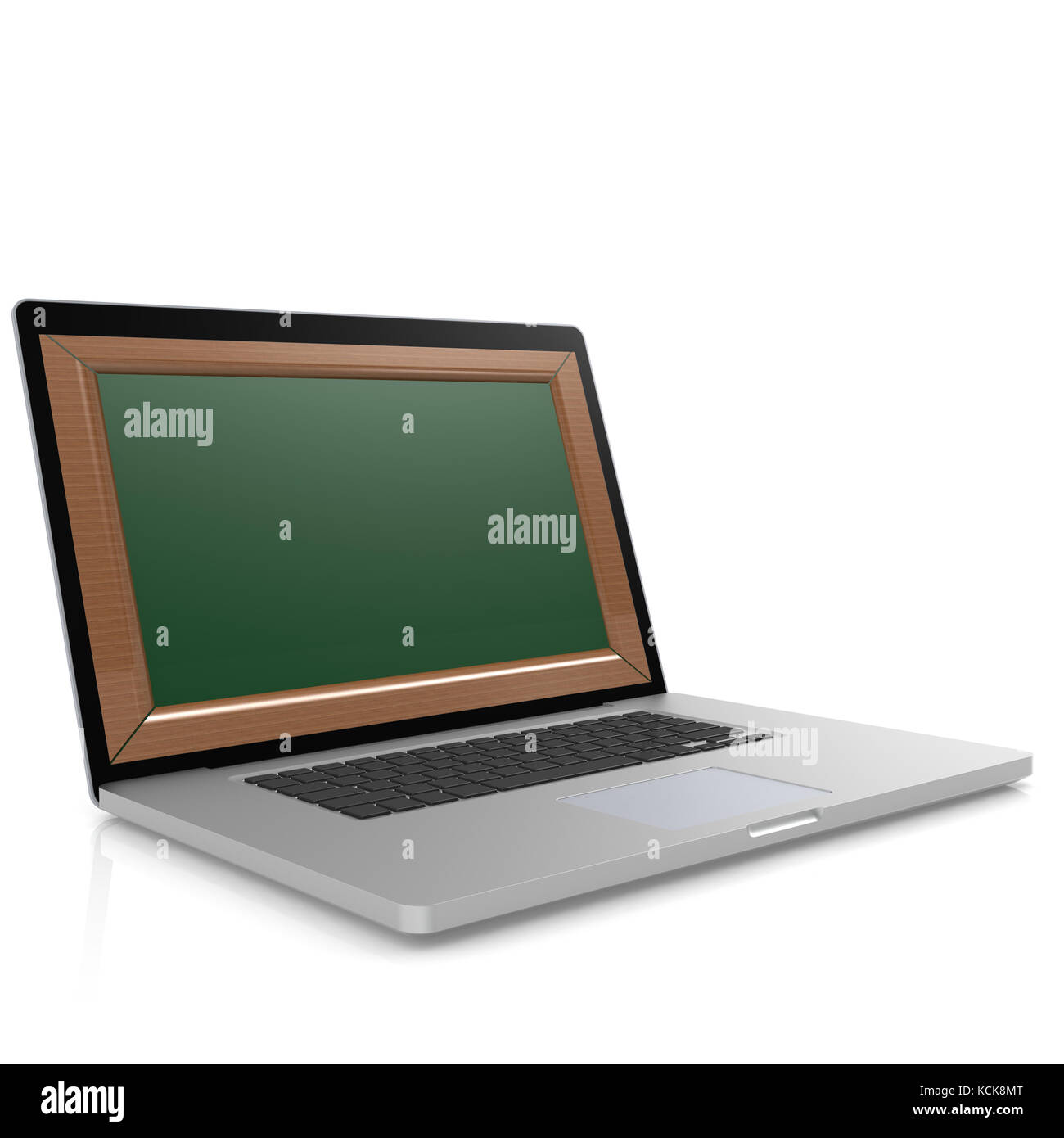 Laptop with blackboard screen isolated image with hi-res rendered ...