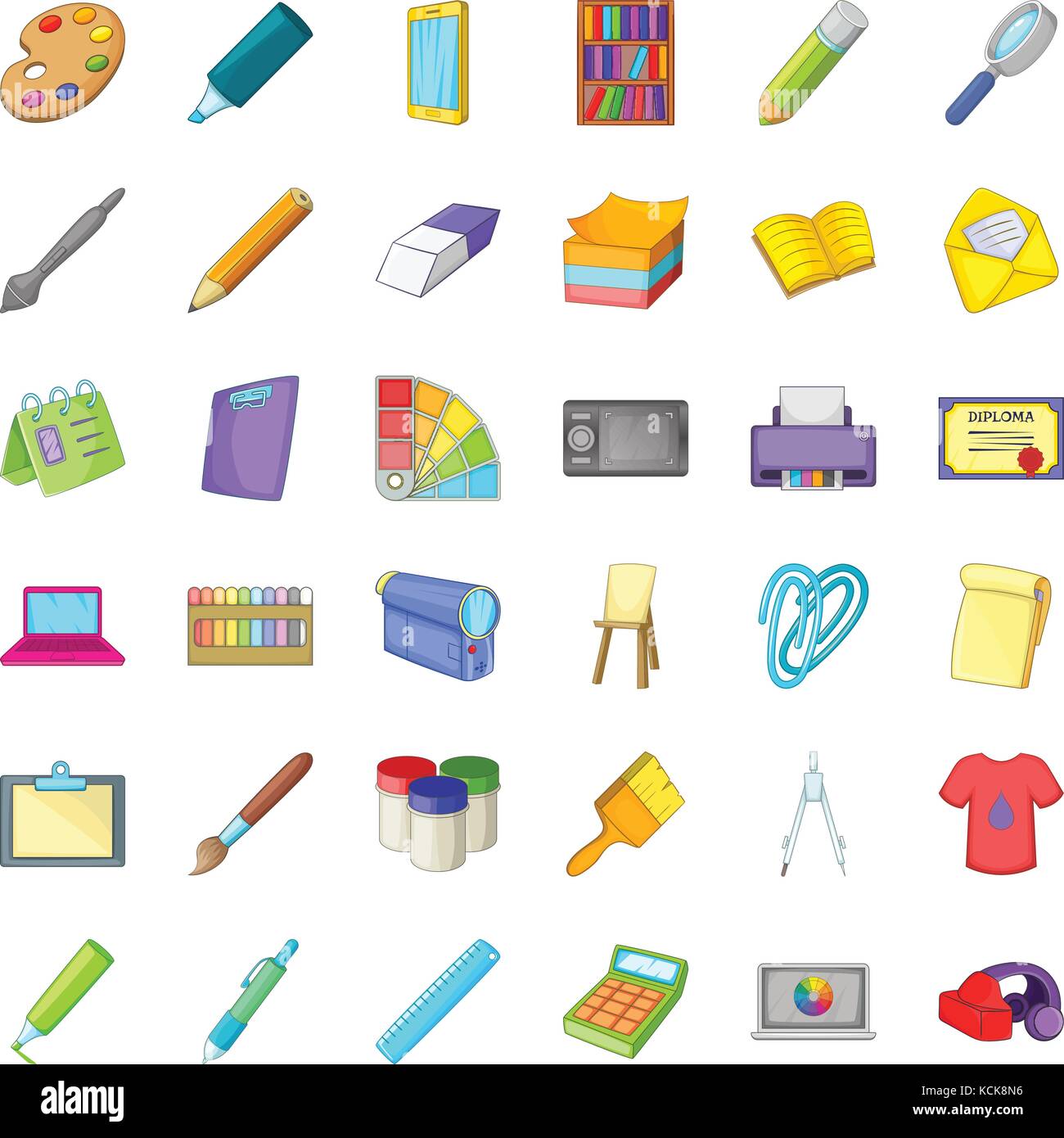 Design icons set, cartoon style Stock Vector Image & Art - Alamy