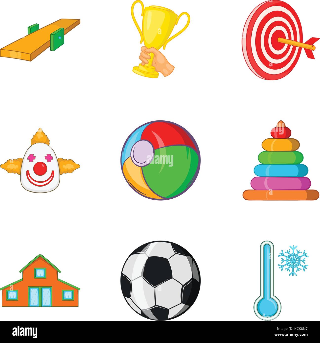 Sporting game icons set, cartoon style Stock Vector Image & Art - Alamy